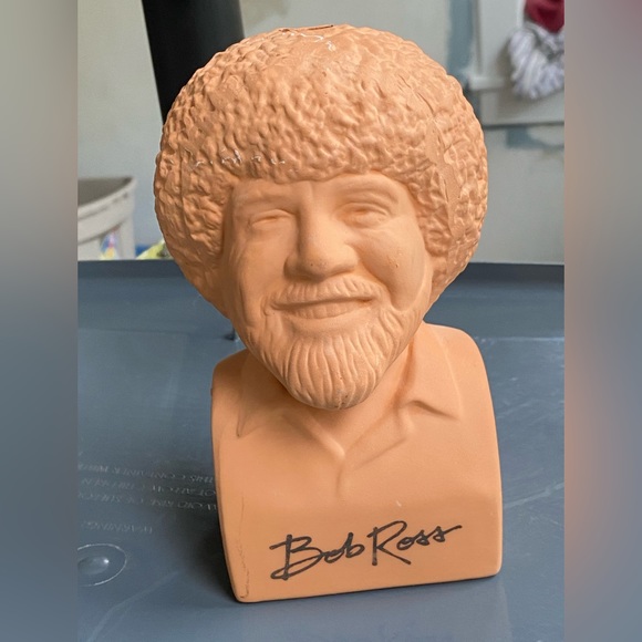 Accents | Unused Vintage Terracotta Redware Artist Bob Ross Chia Pet ...